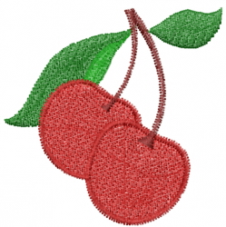 Cherries Embroidery Design | EmbroideryDesigns.com