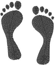Footprints Embroidery Design | EmbroideryDesigns.com