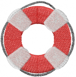 Lifeguard Ring Embroidery Design | EmbroideryDesigns.com