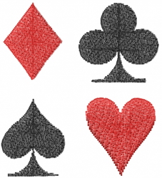 Playing Cards Suits Embroidery Design | EmbroideryDesigns.com