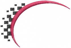 Checkered Oval Embroidery Design | EmbroideryDesigns.com