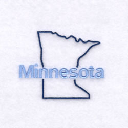 Minnesota Outline Embroidery Design | EmbroideryDesigns.com