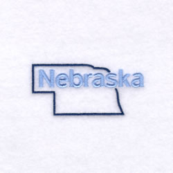 Nebraska Outline Embroidery Design | EmbroideryDesigns.com