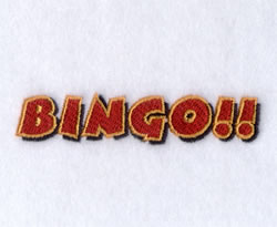 Bingo!! Embroidery Design | EmbroideryDesigns.com