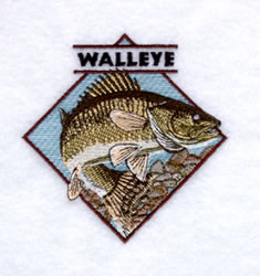 Walleye Embroidery Design | EmbroideryDesigns.com