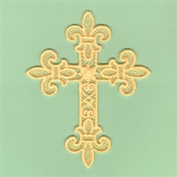Lace Cross 2 Embroidery Design | EmbroideryDesigns.com