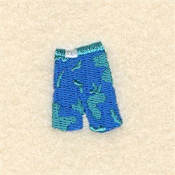Mini Board Shorts Embroidery Design | EmbroideryDesigns.com