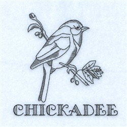 Chickadee Embroidery Design | EmbroideryDesigns.com