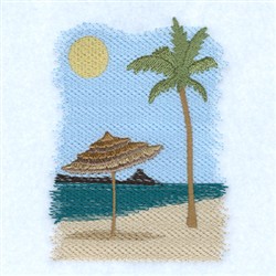 Beach Embroidery Design | EmbroideryDesigns.com