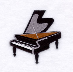 Piano Embroidery Design | EmbroideryDesigns.com