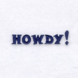 Howdy! Embroidery Design | EmbroideryDesigns.com