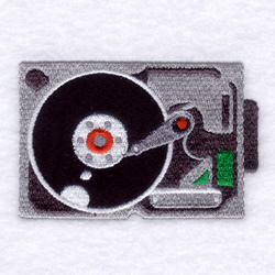 Record Player Embroidery Design | EmbroideryDesigns.com