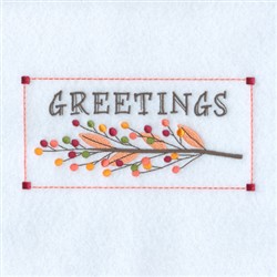 Autumn Greetings Embroidery Design | EmbroideryDesigns.com