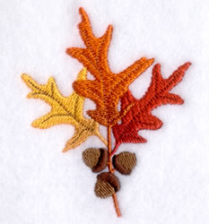 Autumn Oak Embroidery Design | EmbroideryDesigns.com