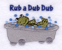 Rub a Dub Dub Embroidery Design | EmbroideryDesigns.com