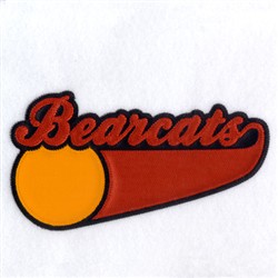 Bearcat 3 Color Applique Embroidery Design | EmbroideryDesigns.com