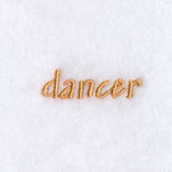 Dancer Text Embroidery Design | EmbroideryDesigns.com