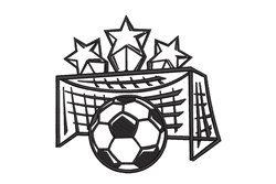 Soccer Goal Embroidery Design | EmbroideryDesigns.com