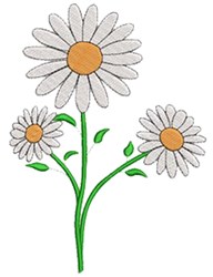 Daisies Embroidery Design | EmbroideryDesigns.com