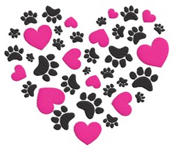 Dog Heart Embroidery Design | EmbroideryDesigns.com