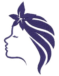 Flower In Hair Embroidery Design | EmbroideryDesigns.com