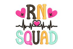 RN Squad Embroidery Design | EmbroideryDesigns.com