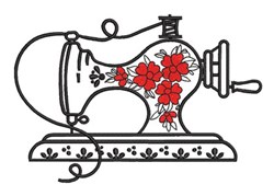 Floral Sewing Machine Embroidery Design | EmbroideryDesigns.com