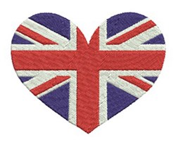 British Flag Heart Embroidery Design | EmbroideryDesigns.com