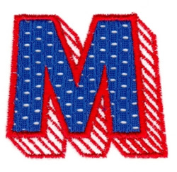 Applique Letter M Embroidery Design | EmbroideryDesigns.com