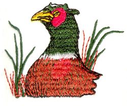 Pheasant Embroidery Design | EmbroideryDesigns.com