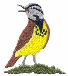 Western Meadowlark Embroidery Design | EmbroideryDesigns.com