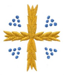 Wheat Cross Embroidery Design | EmbroideryDesigns.com