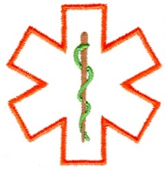 Star of Life Outline Embroidery Design | EmbroideryDesigns.com