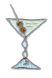 Martini Embroidery Design | EmbroideryDesigns.com