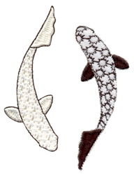 Koi Pair Embroidery Design | EmbroideryDesigns.com