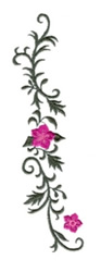 Flower Vine Embroidery Design | EmbroideryDesigns.com