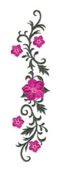 Flower Vine Embroidery Design | EmbroideryDesigns.com