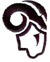 Abstract Ram Head Embroidery Design | EmbroideryDesigns.com