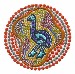 Emu Dot Art Embroidery Design | EmbroideryDesigns.com