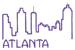 Skylines ( Atlanta ) Embroidery Design | EmbroideryDesigns.com