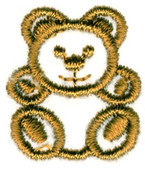 Teddy Bear Outline Embroidery Design | EmbroideryDesigns.com