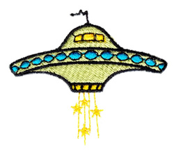Spaceship Embroidery Design | EmbroideryDesigns.com
