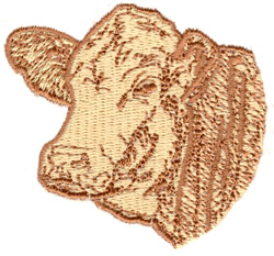 Cow Head Embroidery Design | EmbroideryDesigns.com