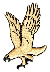 Descending Hawk Embroidery Design | EmbroideryDesigns.com