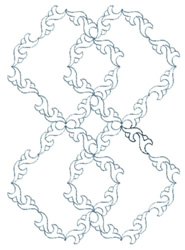 Floral Diamonds Embroidery Design | EmbroideryDesigns.com