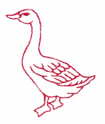 Mother Goose Outline Embroidery Design | EmbroideryDesigns.com