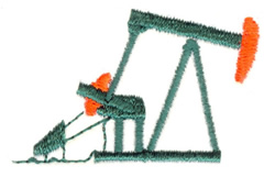 Pump Jack Embroidery Design | EmbroideryDesigns.com