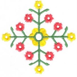 Floral Diamond Embroidery Design | EmbroideryDesigns.com