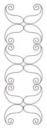 Curlicue Border Embroidery Design | EmbroideryDesigns.com