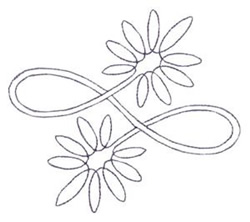 Looped Flowers Embroidery Design | EmbroideryDesigns.com